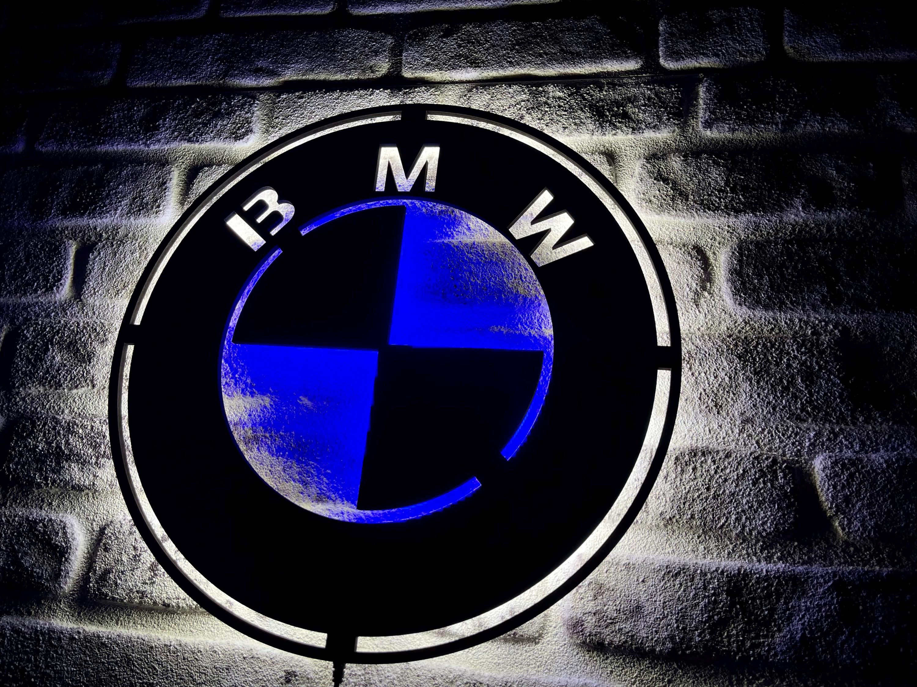 BMW Logo Led Sign Bmw Car Led Sign M Power Led Light M Power Wall Decor ...