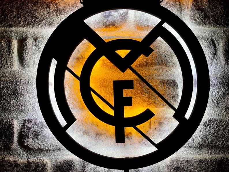 Real Madrid LED Sign - Football Team Logo Wall Decor - Sports Bar Decor ...