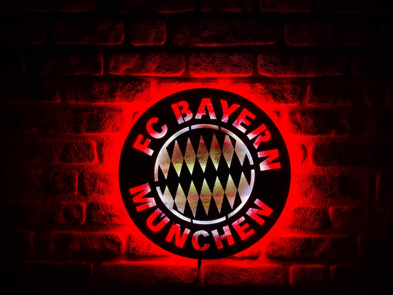 Bayern Munchen Led Sign, Neon Sign, Football Team Wall Hangings Sign ...