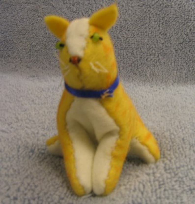 Cat- Buff Tiger Sewn Wool Felt - Ships for FREE in the US - Etsy