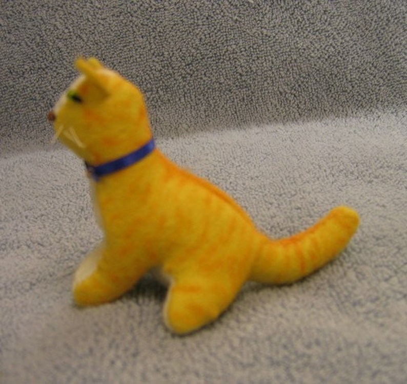 Cat- Buff Tiger Sewn Wool Felt - Ships for FREE in the US - Etsy