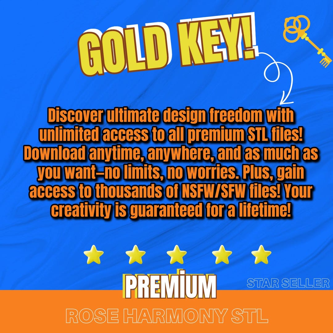 Stl File Gold Key ,3d Printer Stl File ,3d Printing - 3D Digital 3D ...