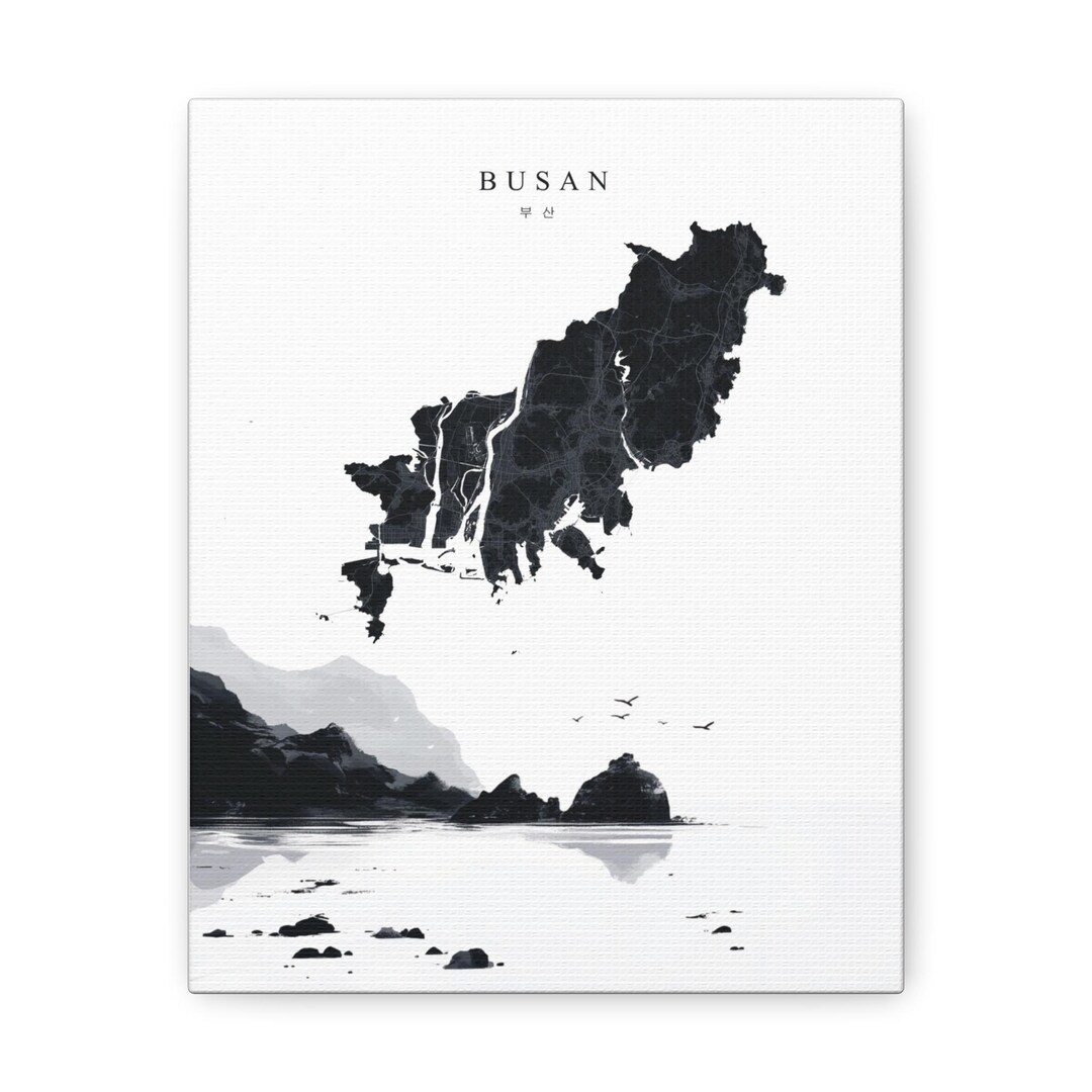 Busan Map, Minimalist Busan Map, Korea Map Print, Busan Map Print ...