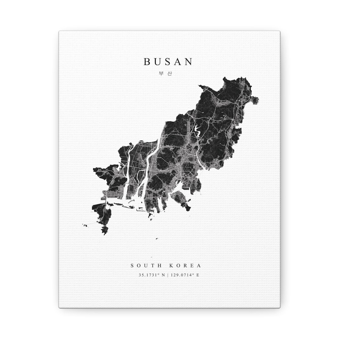 Busan Map, Minimalist Busan Map, Korea Map Print, Busan Map Print ...