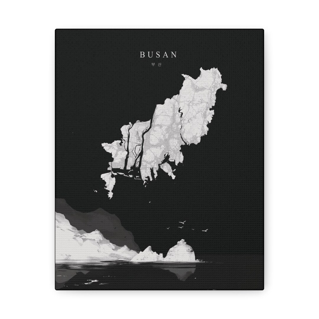 Busan Map, Minimalist Busan Map, Korea Map Print, Busan Map Print ...