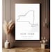 Map of New York, City Map New York, USA Minimal Map, Simple City Maps ...