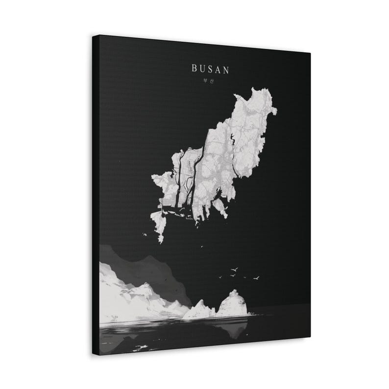 Busan Map, Minimalist Busan Map, Korea Map Print, Busan Map Print ...