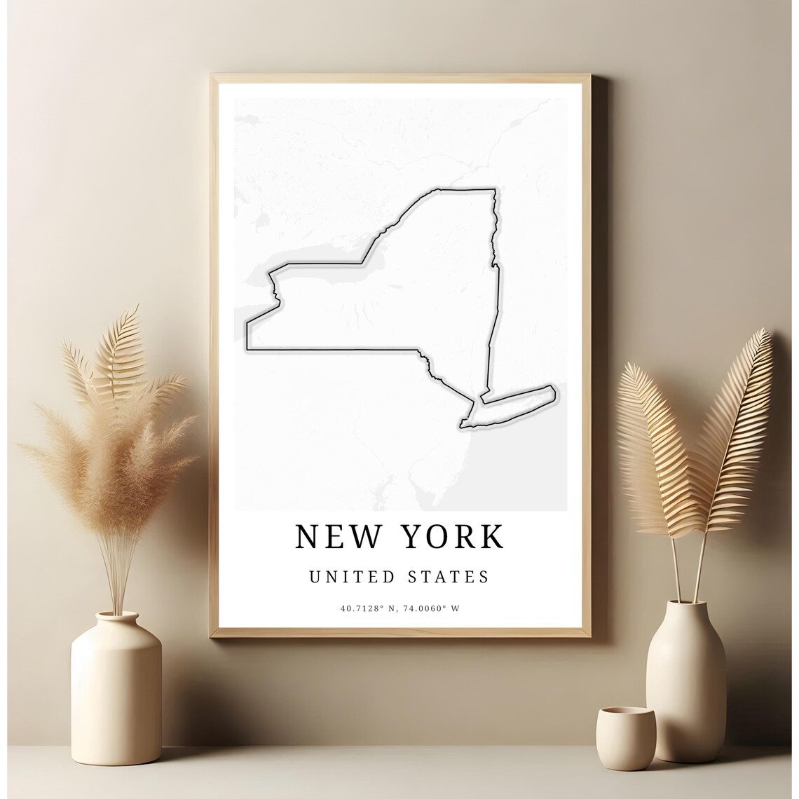 Map of New York, City Map New York, USA Minimal Map, Simple City Maps ...