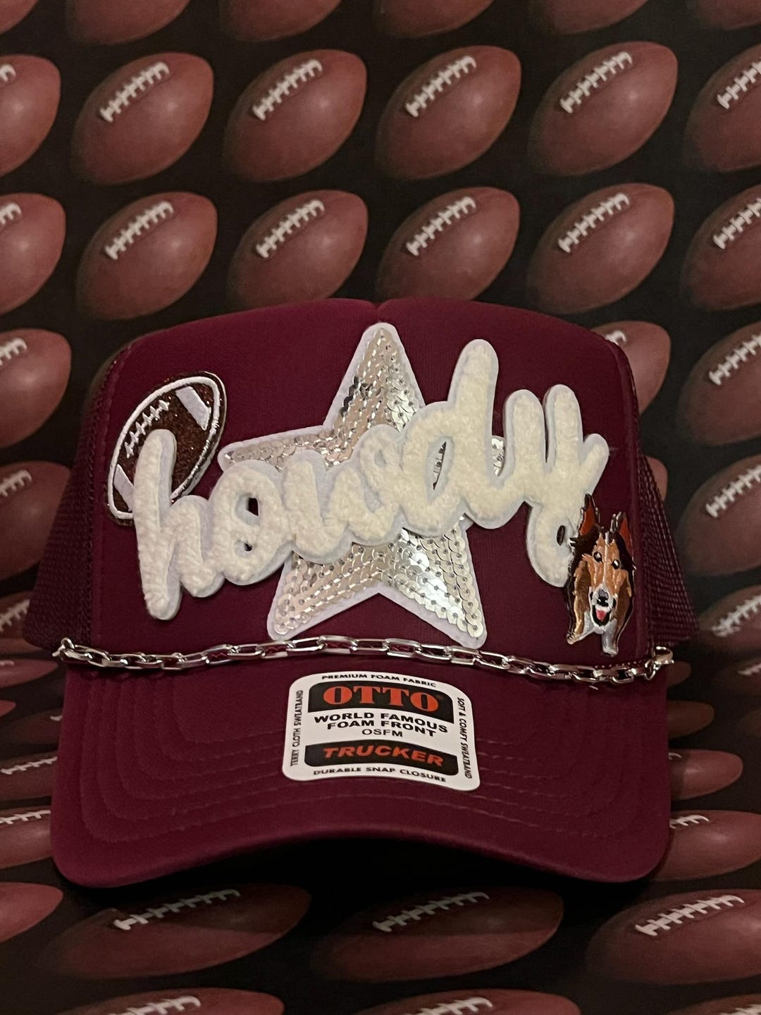 Maroon "howdy" Trucker Hat - Etsy