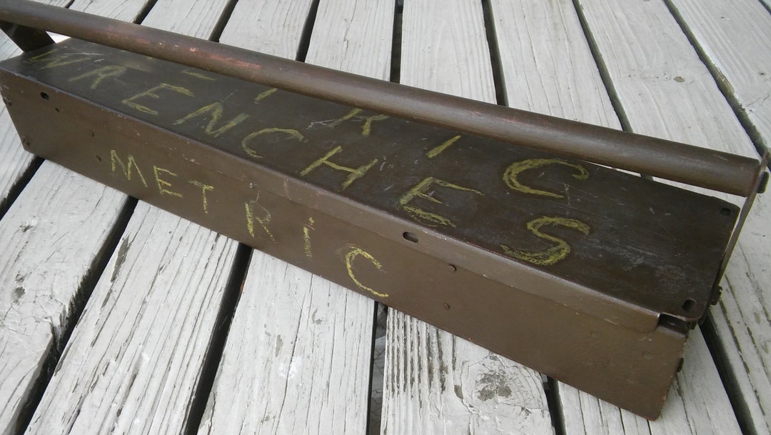 METRIC TOOL BOX, Vintage Industrial Tool Box,tools,industrial Storage ...