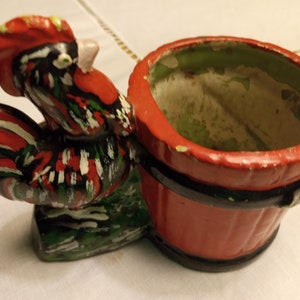 RUSTIC ROOSTER POT Antique Ceramic Rooster Pot,small Rooster Planter ...