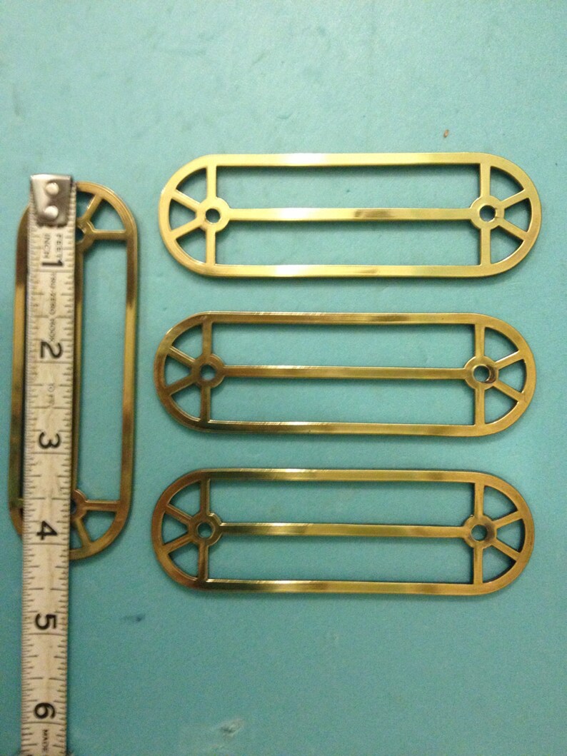 1 Vintage BRASS BACKING PLATE drawer Pullsjewelry - Etsy