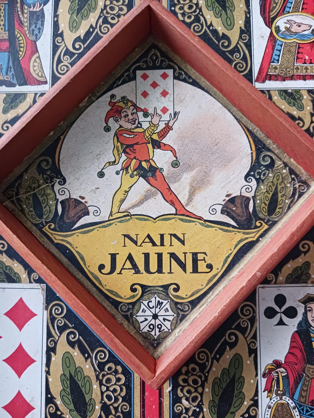 NAIN JAUNE GAME Antique French Board Game,yellow Dwarf,french Gambling ...