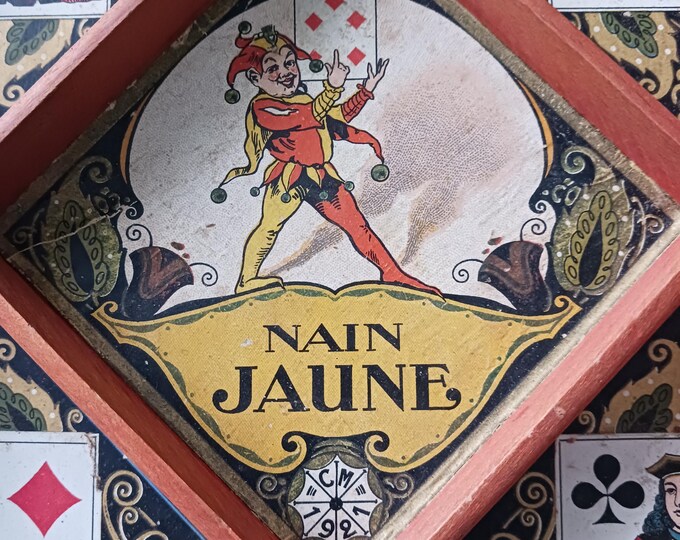 NAIN JAUNE GAME Antique French Board Game,yellow Dwarf,french Gambling ...