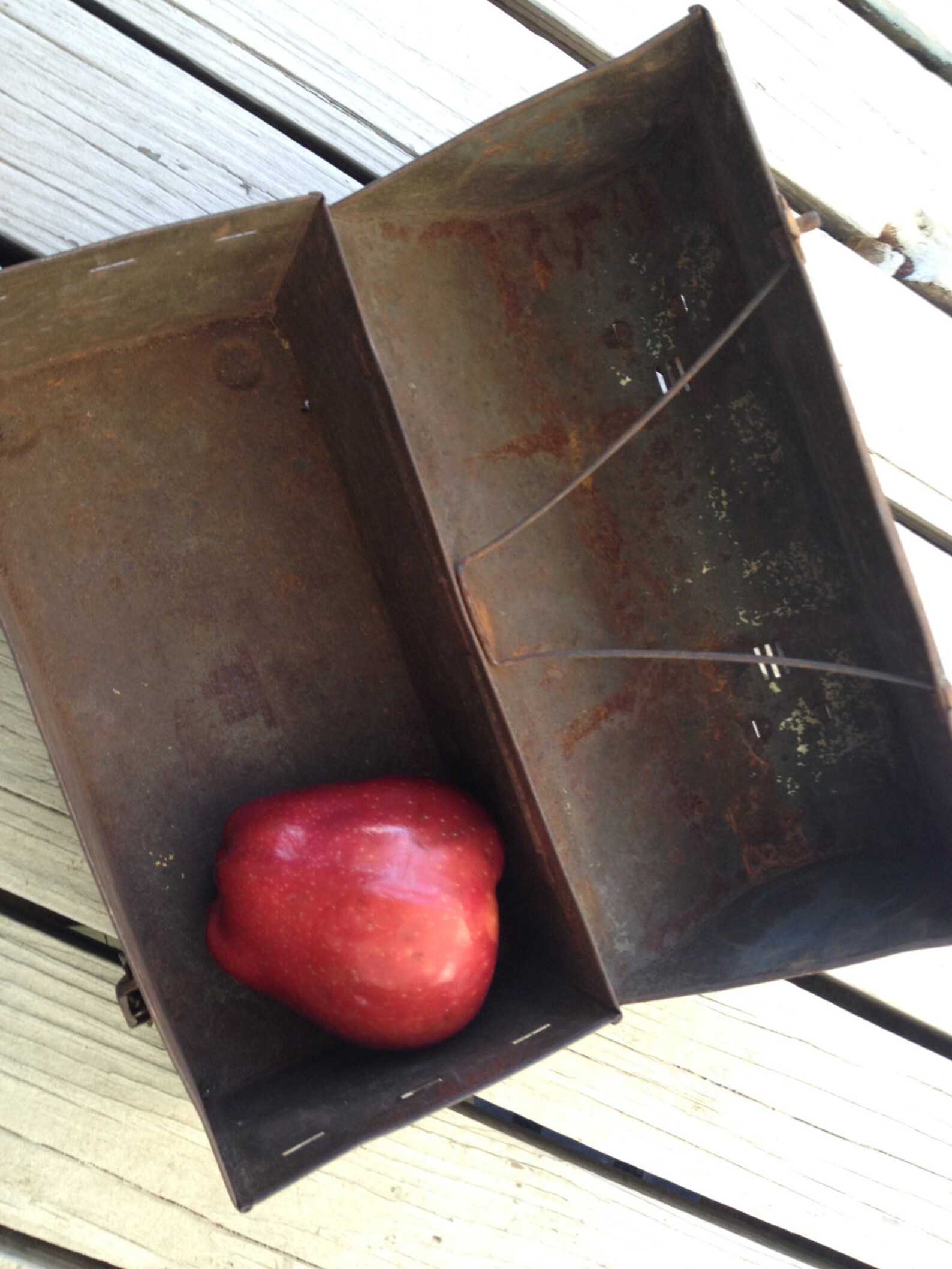 METAL LUNCH BOX Rusty Crusty Domed Lunchboxindustrial - Etsy