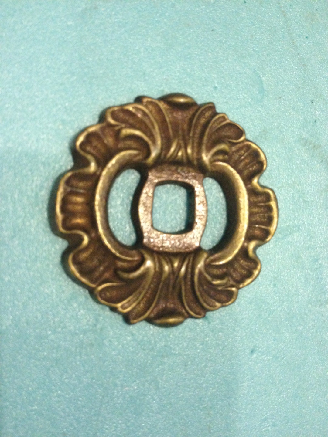 1 Victorian ROSETTE BACKING Plate, Antique Brass Rosette,kbc # A457 ...