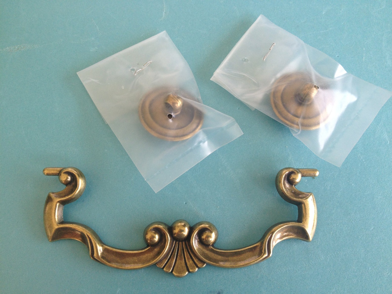 1 BRASS DROP HANDLE, Seaside Hardware,vintage Drawer Pull,furniture ...