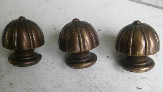 Chunky KEELER ACORN KNOB Mid Century Hardware Regal Hollywood | Etsy