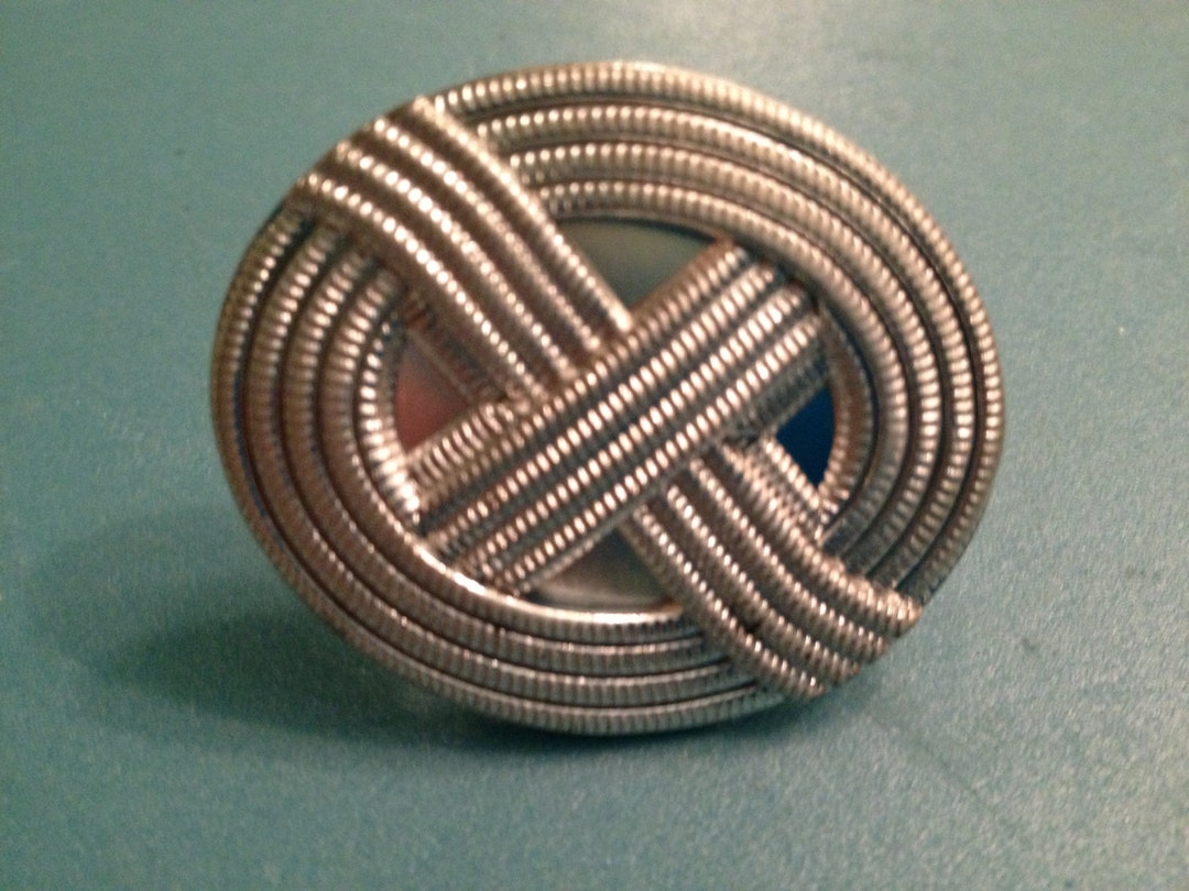 Knobs Lot of 6 Oval BASKET WEAVE KNOBS Silver Chrome Finish Drawer Pull, Furniture Knob, Cabinet ...