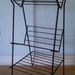 Vint WIRE BOOK STAND Rusty Industrial Metal Bookstandmid - Etsy