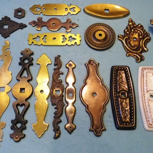 1 Victorian ROSETTE BACKING Plate, Antique Brass Rosette,kbc # A457 ...