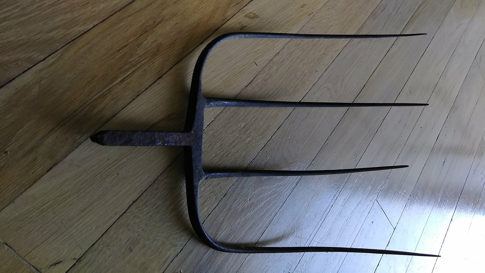 WROUGHT IRON PITCHFORK Antique 4 Tine Farm Pichfork Headiron | Etsy