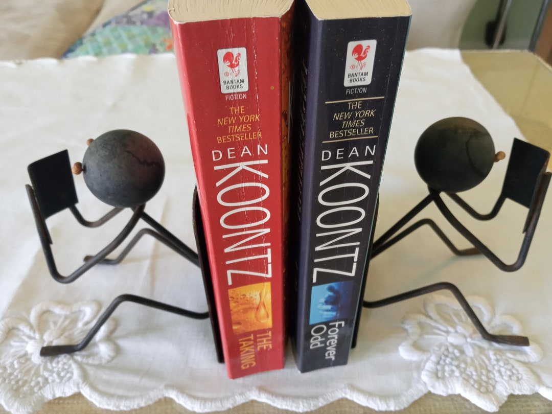 STICK FIGURE BOOKENDS Mid Century Metal Bookends,black Metal Bookends ...