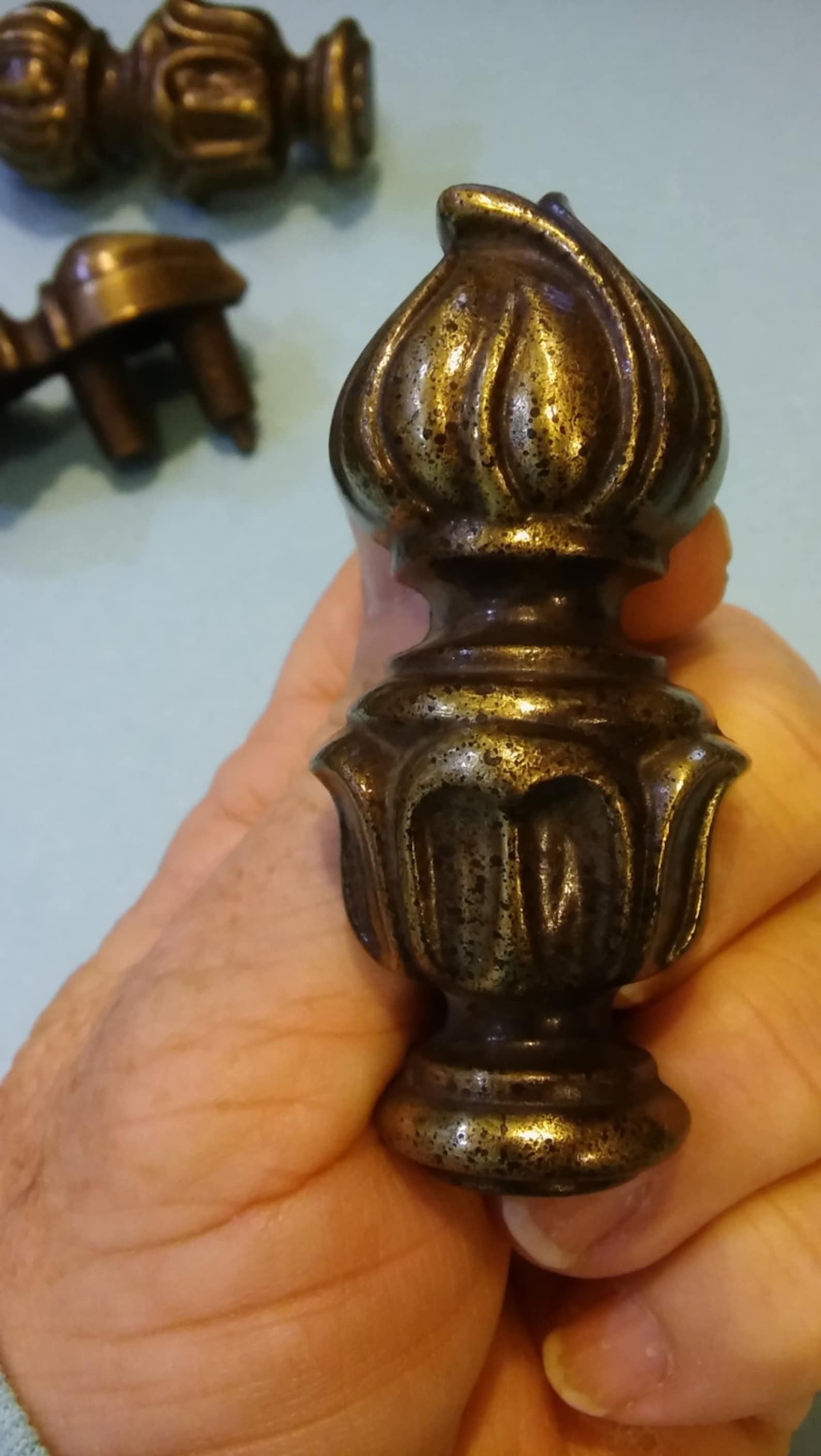 4 Chunky TORCH KNOBS Hollywood Regencymid Centurykeeler KBC | Etsy