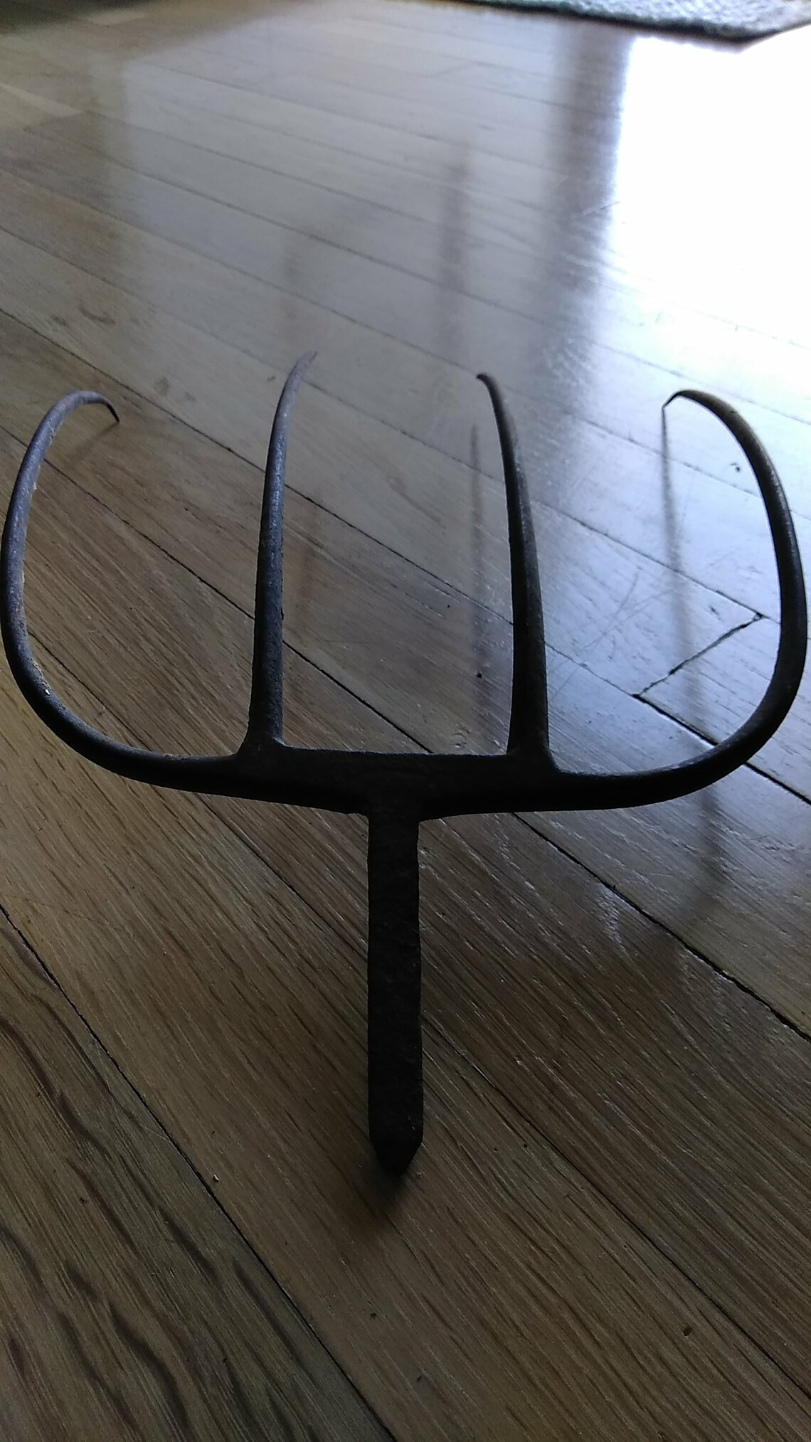 WROUGHT IRON PITCHFORK Antique 4 Tine Farm Pichfork Head,iron Pitchfork ...