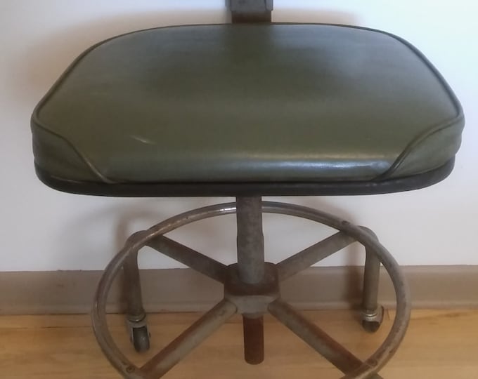 Vintage CRAMER DRAFTING Chair,industrial Seating,swivel Factory Chair ...