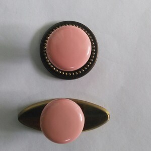 1 PINK METAL KNOB, New Old Stock,furniture Hardware,vintage Hardware ...