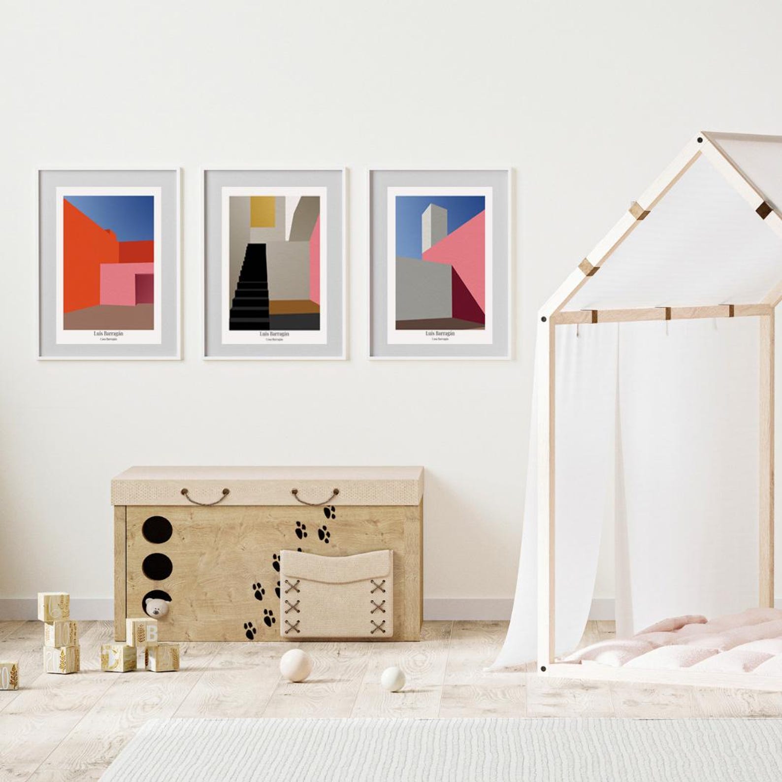 Triptych Minimalist Architecture Posters | Vintage | Minimalist Art ...