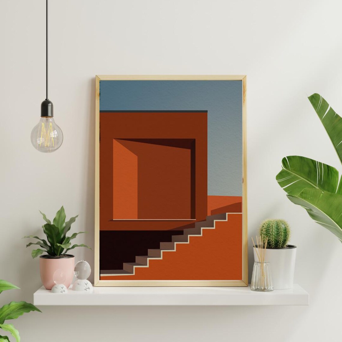 Digital Poster Colored Architecture Minimalist House Adrenaline ...