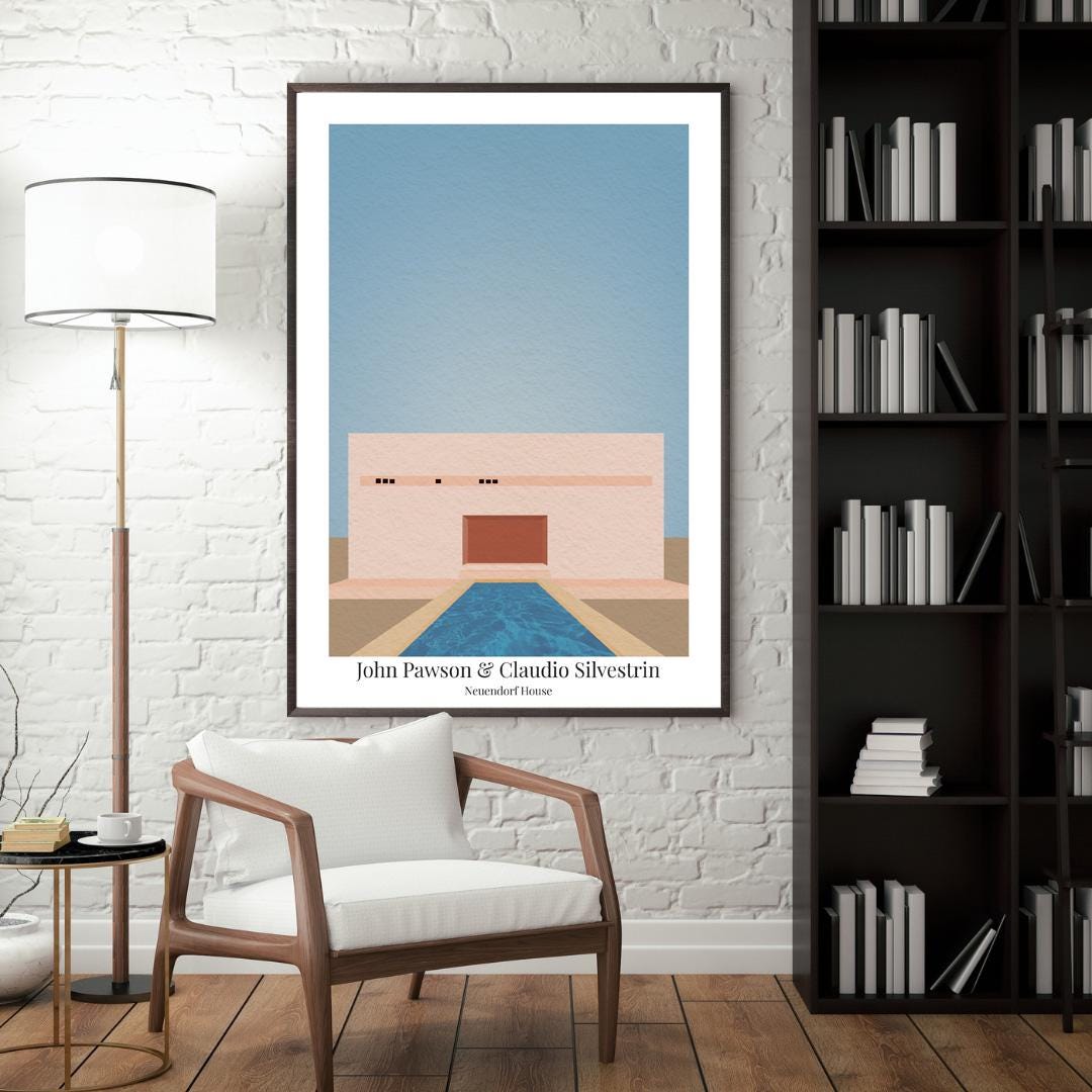 Minimalistic Architecture Poster | Architecture | Vintage | Interior ...