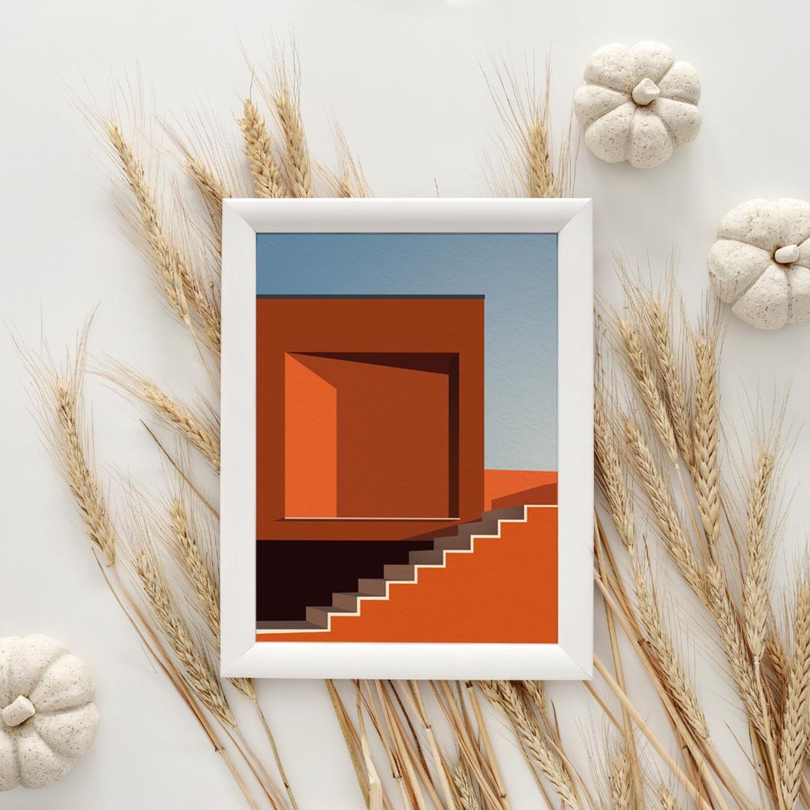 Digital Poster Colored Architecture Minimalist House Adrenaline ...