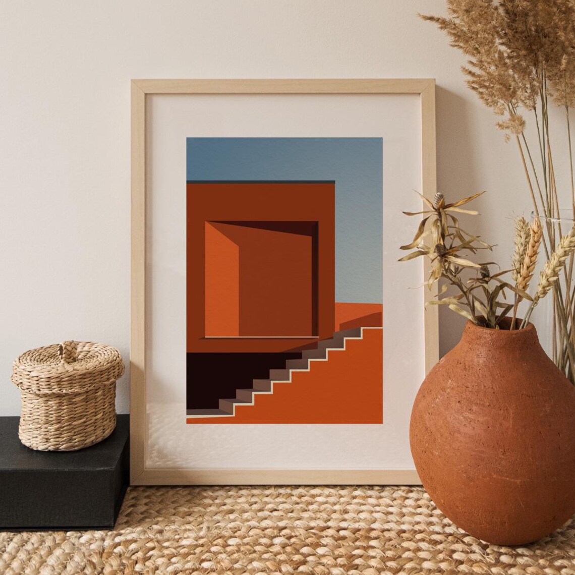 Digital Poster Colored Architecture Minimalist House Adrenaline ...