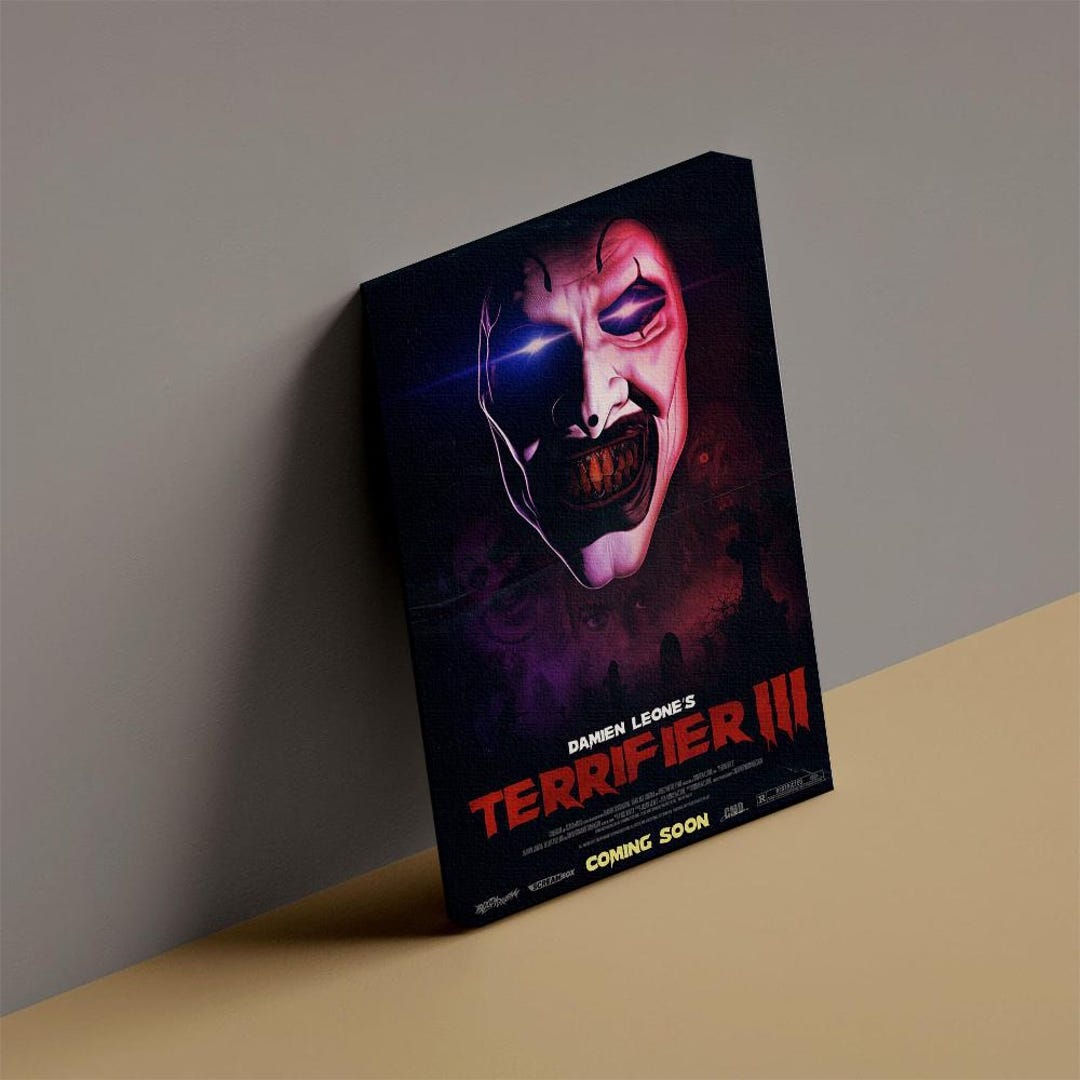 Terrifier 3 Movie Poster, Wrapped Canvas, Art Poster for Gift,room ...