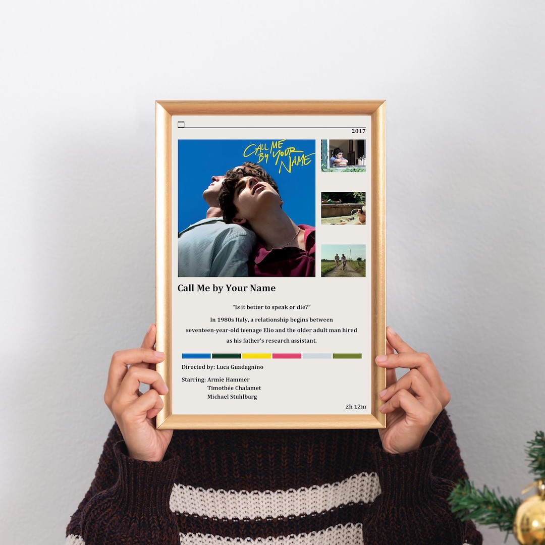 Call Me by Your Name Movie Poster Wall Art Canvas Film Poster Home ...