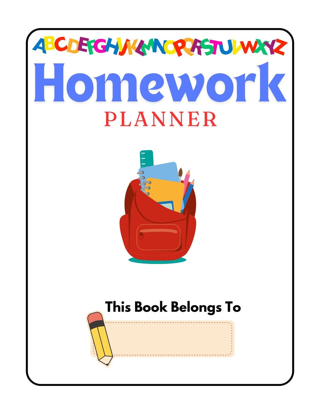 Homework Planner - Etsy