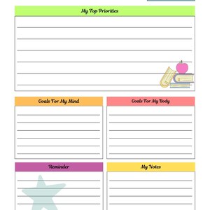 Back to School Self Care Planner - Etsy