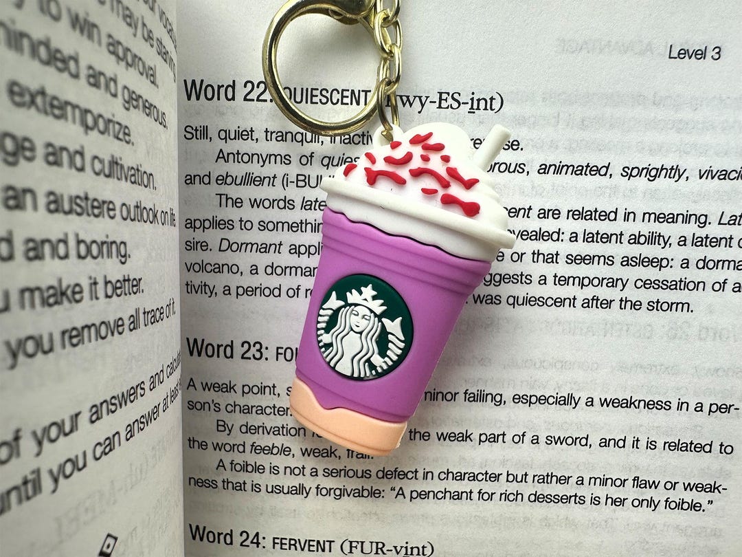 Starbucks Keychain With Wrist Strap-hang and Dangle on Purse, Book Bag ...