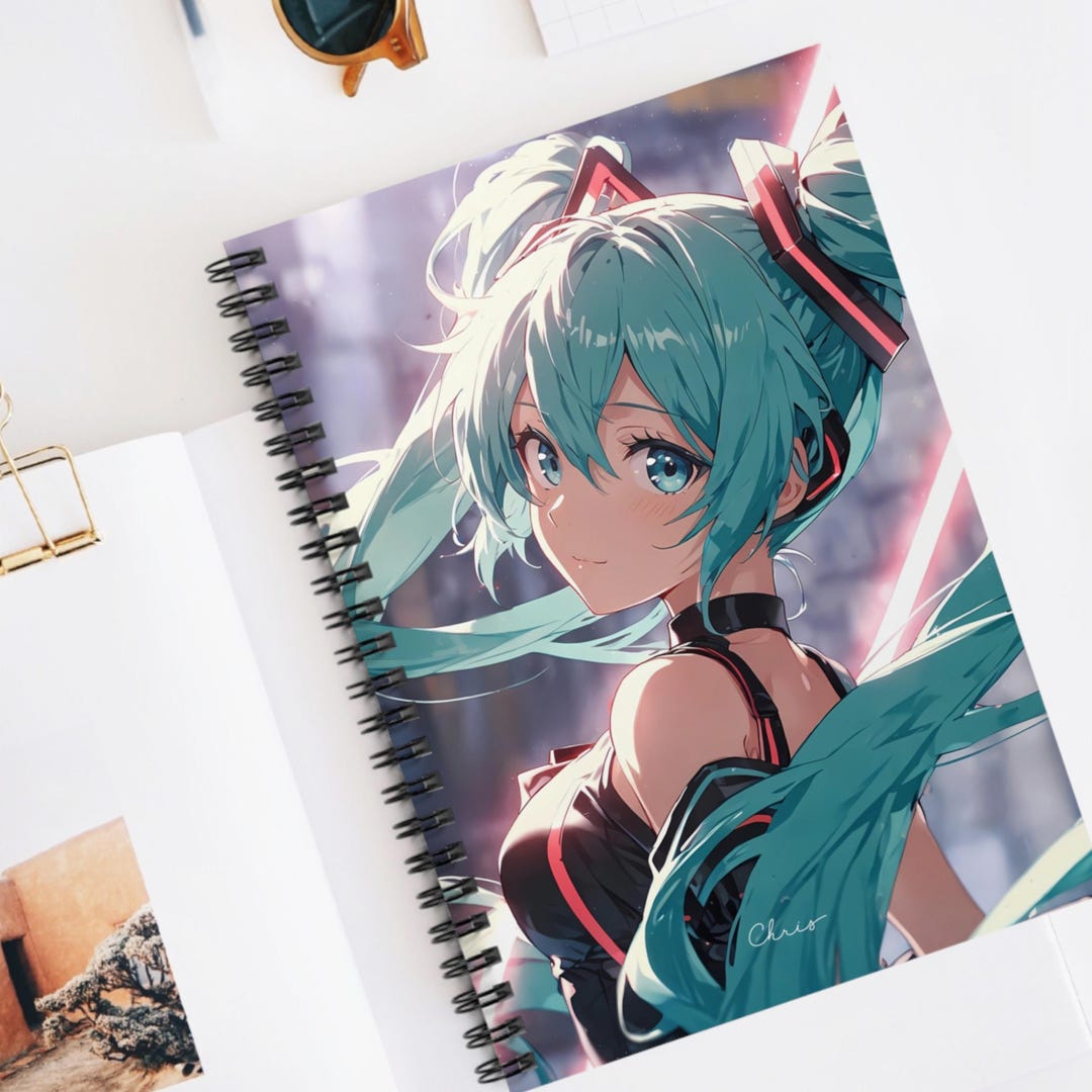 Personalized Anime Spiral Notebook, Hatsune Miku, Custom Anime Gift - Etsy