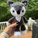 Grey Wolf Plush Toy, Crochet Wolf Plush, Amigurumi Wolf, Stuffed Wolf ...