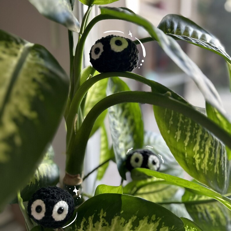 Susuwaturi Crochet Pattern, Soot Sprite, Noiraude, Ghibli Crochet Pdf ...