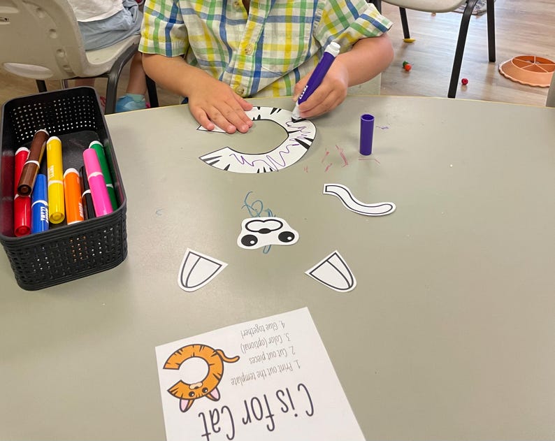 Alphabet Letter Craft Template - Etsy