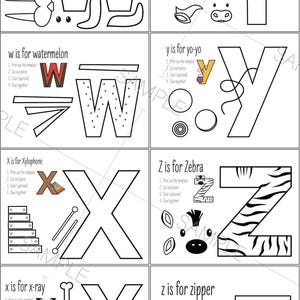 Alphabet Letter Craft Template - Etsy