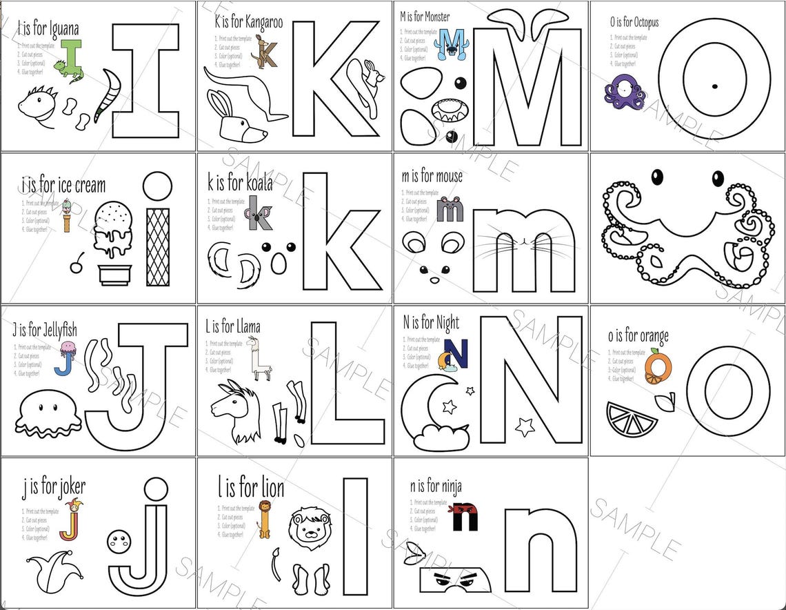 Alphabet Letter Craft Template - Etsy