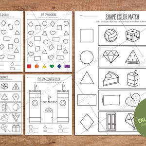 Shape Activity Pack - Etsy