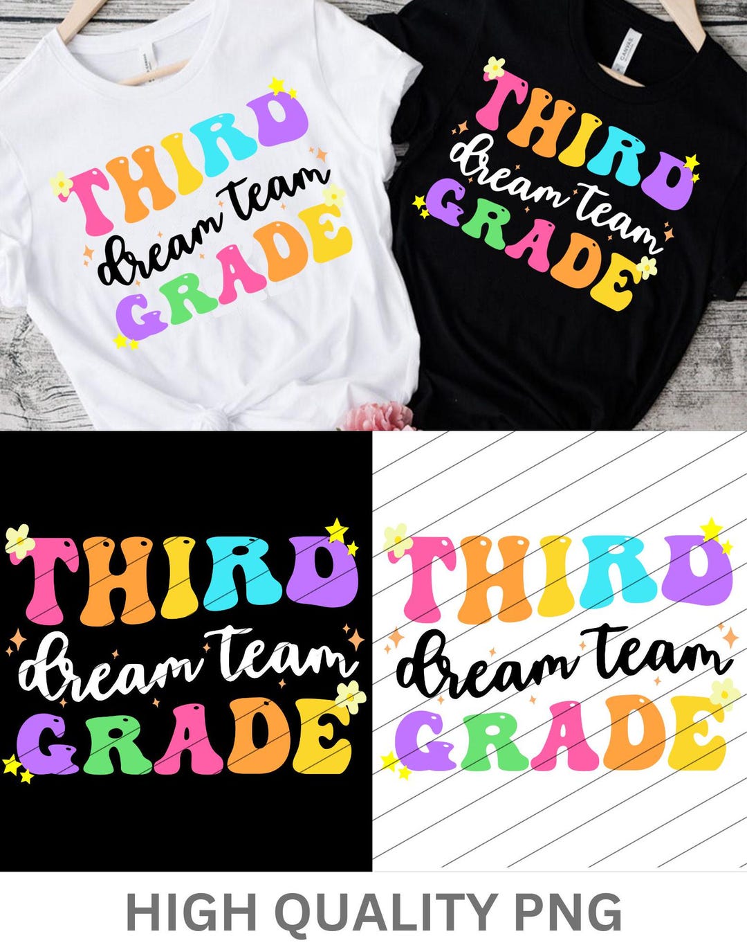 Third Grade Dream Team PNG, 3th Grade PNG, First Day of School, 3th ...