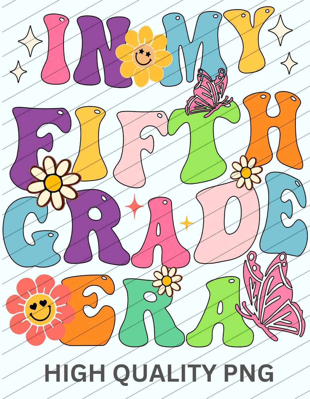 In My Fifth Grade Era PNG, Groovy in My 5th Grade Teacher PNG, Back to ...